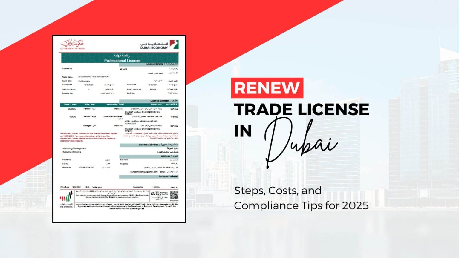 Trade License Renewal in Dubai 2025: Steps, Costs, and Compliance Tips